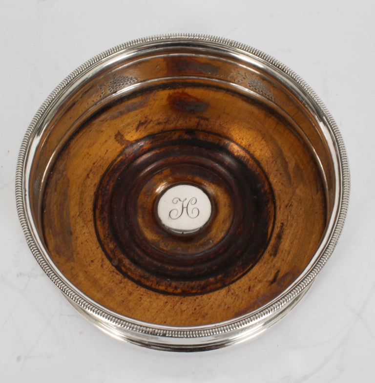 Antique Set 4 Regency Period Old Sheffield Plate Wine Coasters 19th ...