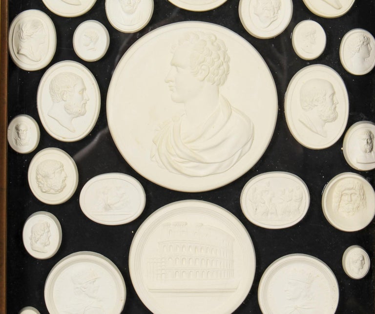 Set of 40 Plaster Cameo Intaglios of Grand Tour Medieval and 19th ...