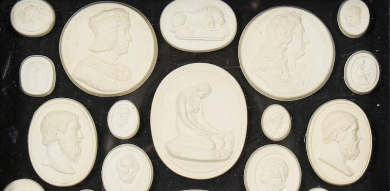 Set of 40 Plaster Cameo Intaglios of Grand Tour Medieval and 19th ...