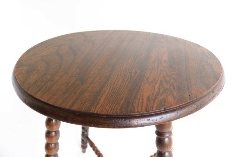 Antique Set, Dutch Triangular Rush Seat Bobbin Corner Chair with Side ...