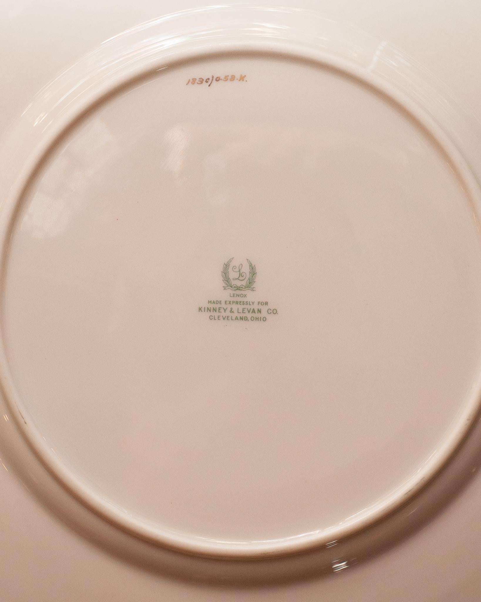 Antique Set of 12 Blue Lenox Dishes for Kinney and Levan at 1stDibs ...