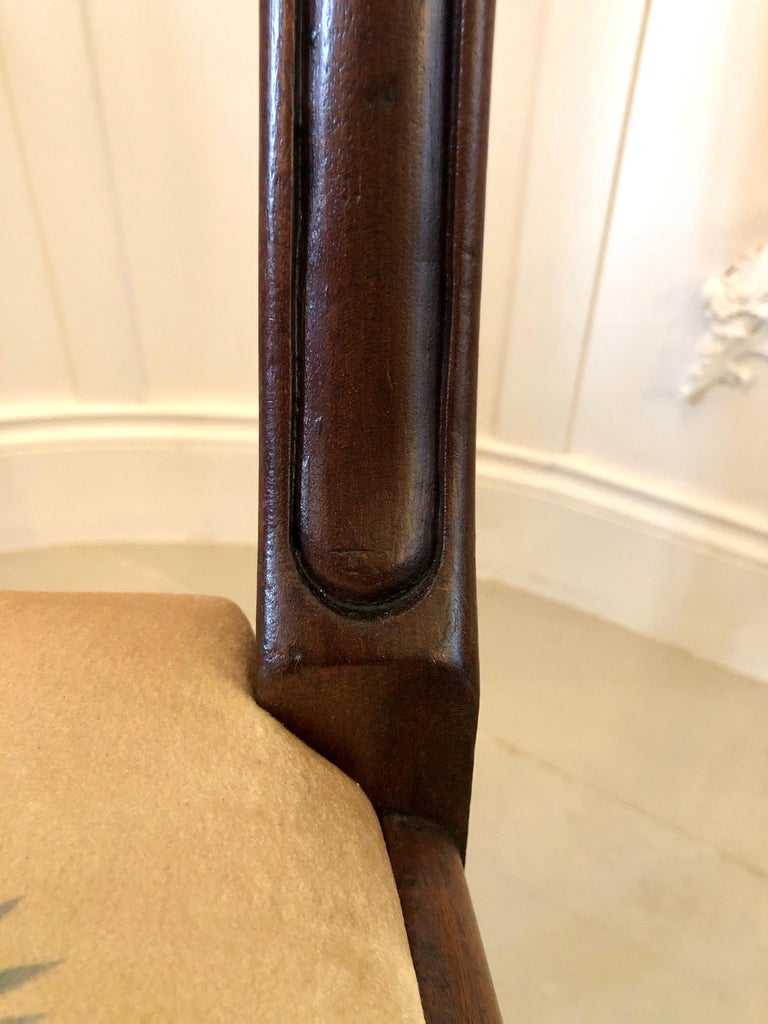 Antique Set of Four Early 19th Century Mahogany Regency Library Chairs ...