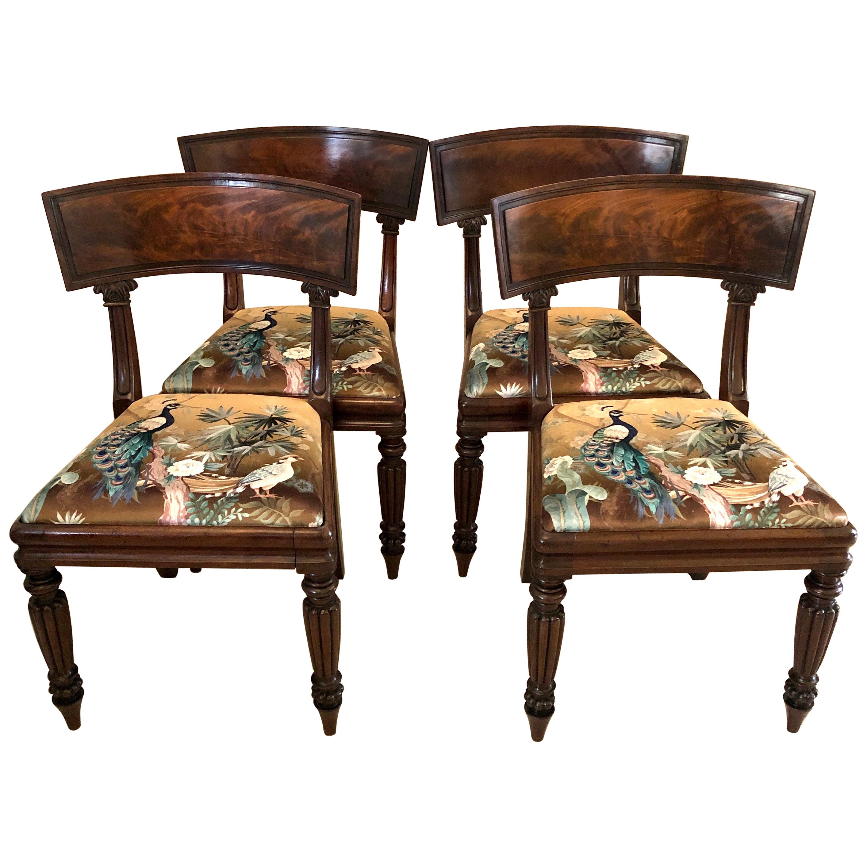 Early Victorian Mahogany Leather Library Chair at 1stDibs