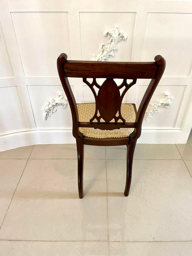 Antique Set of Four Edwardian Rosewood Inlaid Dining Chairs For Sale at ...