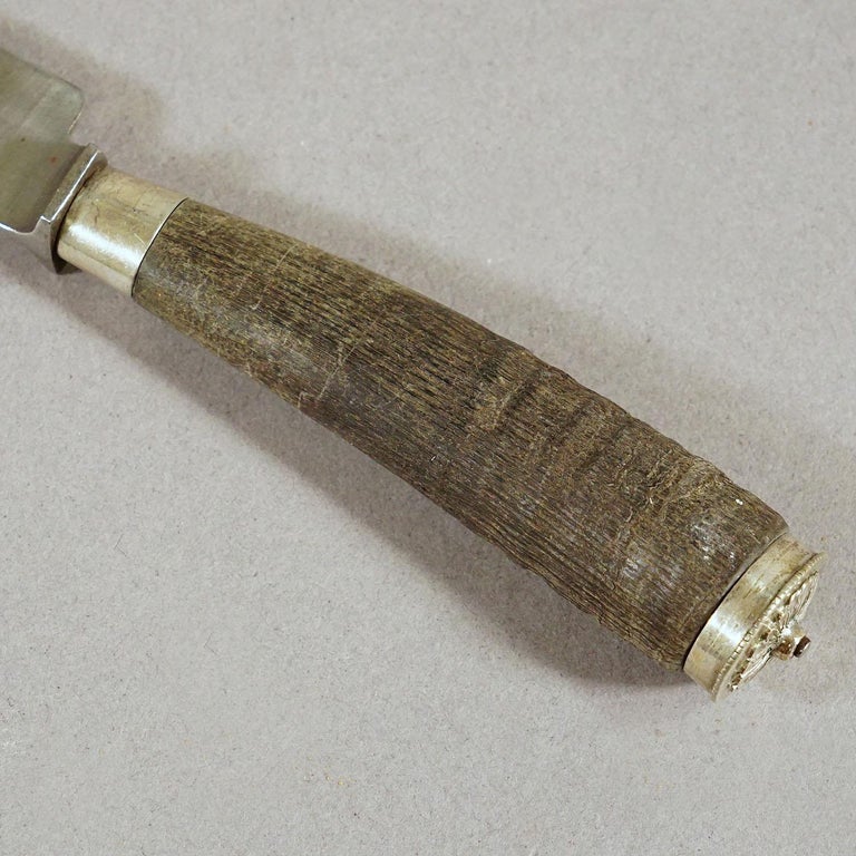 Antique Set of Rustic Hunters Knives with Chamois Horn Handles For Sale ...