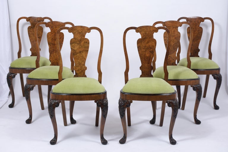 Antique Set of Six English Dining Chairs at 1stDibs
