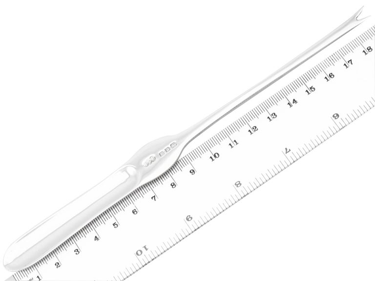 Antique Set of Six Sterling Silver Lobster Picks For Sale at 1stDibs