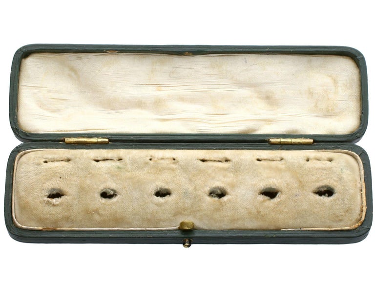 Antique Set of Six Yellow Gold Golf Buttons Circa 1910 at 1stDibs