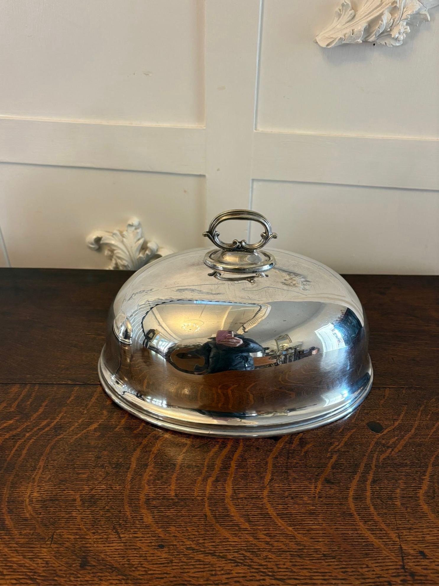 Antique Set of Three Quality Harrods Silver Plate Meat Domes For Sale ...