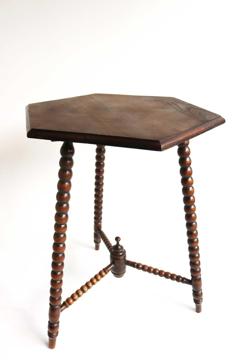 Antique Set , Three Rush-Seat Oak Corner Bobbin Side Knitting Chairs ...
