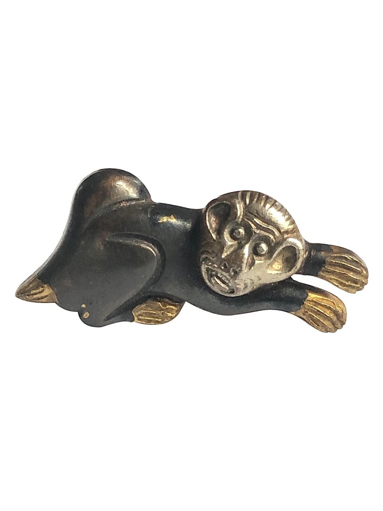 Antique Shakudo Japanese Mixed Metal Monkey Cufflinks at 1stDibs