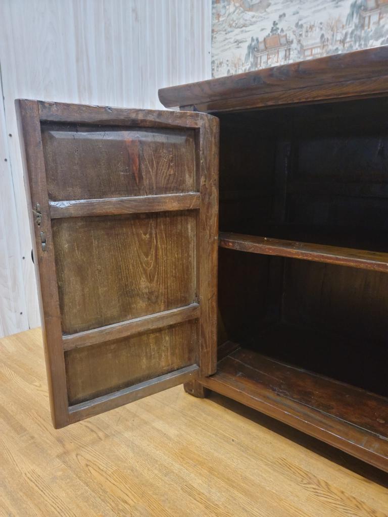 Antique Shanxi Province Elm and Brown Lacquer Sideboard For Sale at 1stDibs