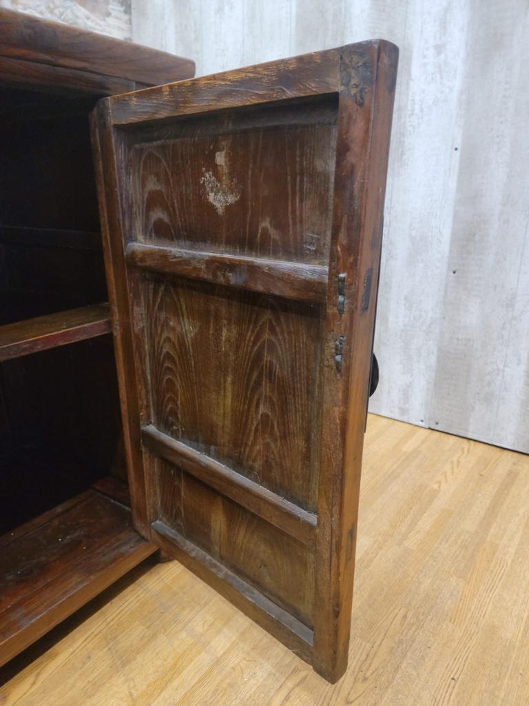 Antique Shanxi Province Elm and Brown Lacquer Sideboard For Sale at 1stDibs
