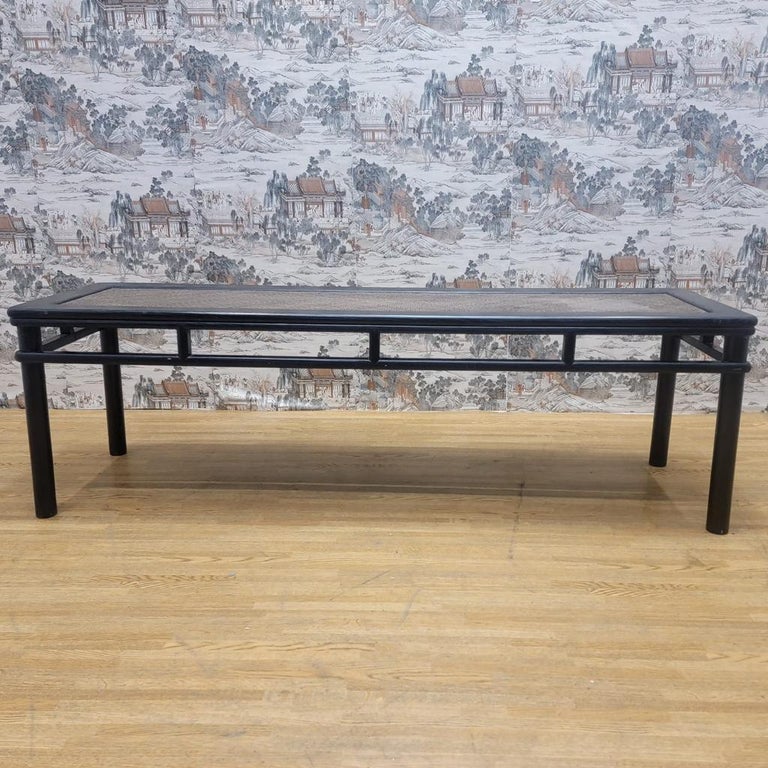 Antique Shanxi Province Elmwood and Rattan Low Coffee Alter Table For ...
