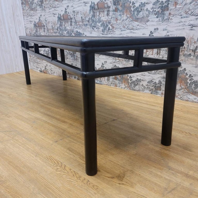 Antique Shanxi Province Elmwood and Rattan Low Coffee Alter Table For ...