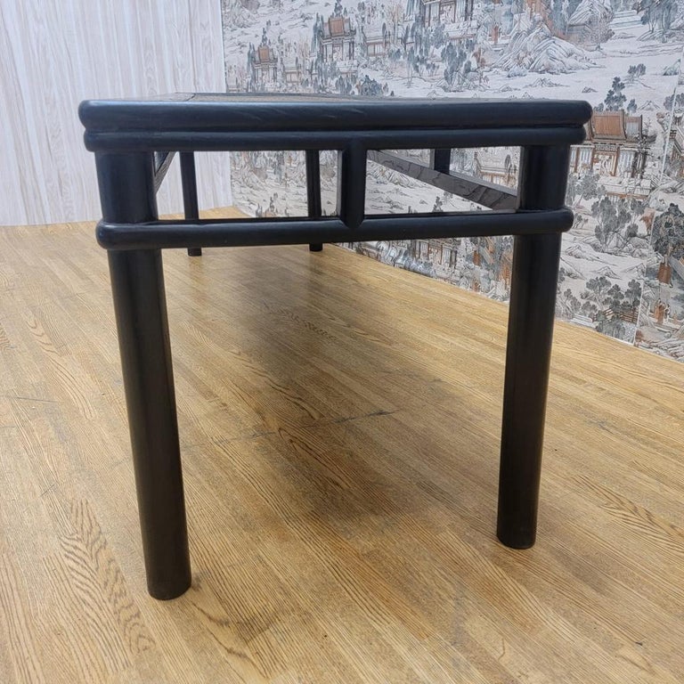 Antique Shanxi Province Elmwood and Rattan Low Coffee Alter Table For ...