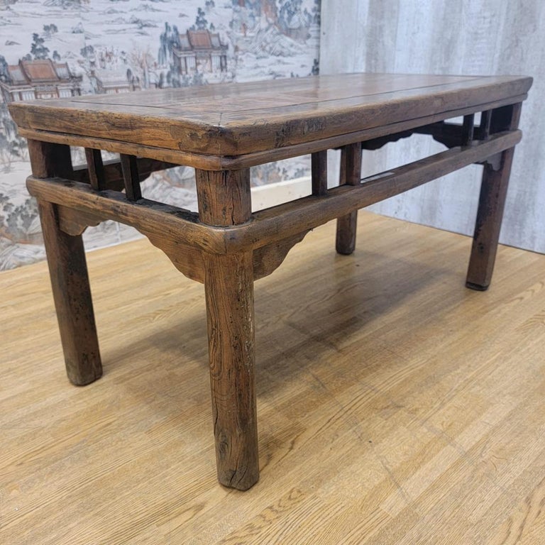 Antique Shanxi Province Elmwood Coffee Side Table For Sale at 1stDibs