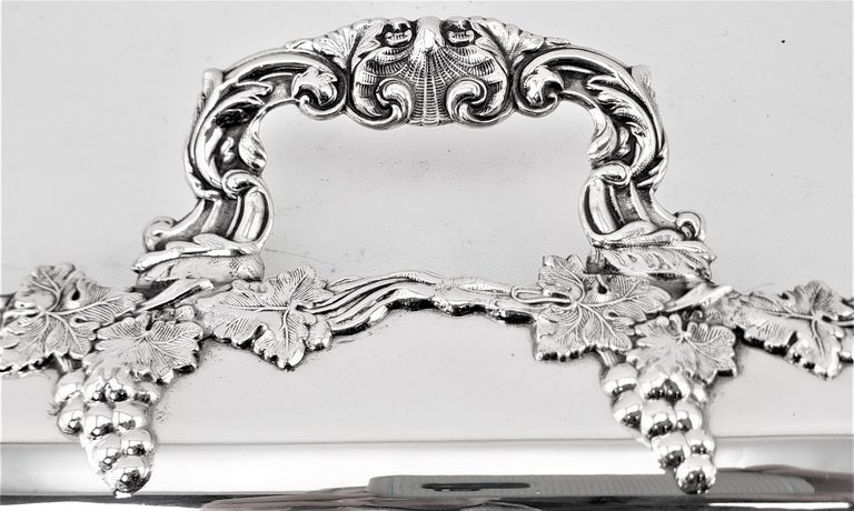 Antique Sheffield Reproduction Silver Plated Serving Tray with Grapes ...