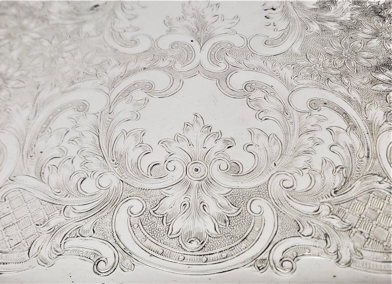 Antique Sheffield Reproduction Silver Plated Serving Tray with Grapes ...
