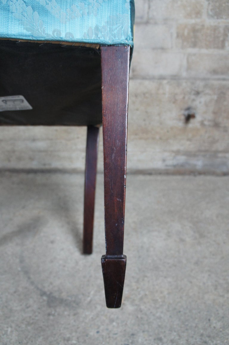 Sheraton Mahogany Dining Side Chair with Scalamandre Fabric Hepplewhite ...