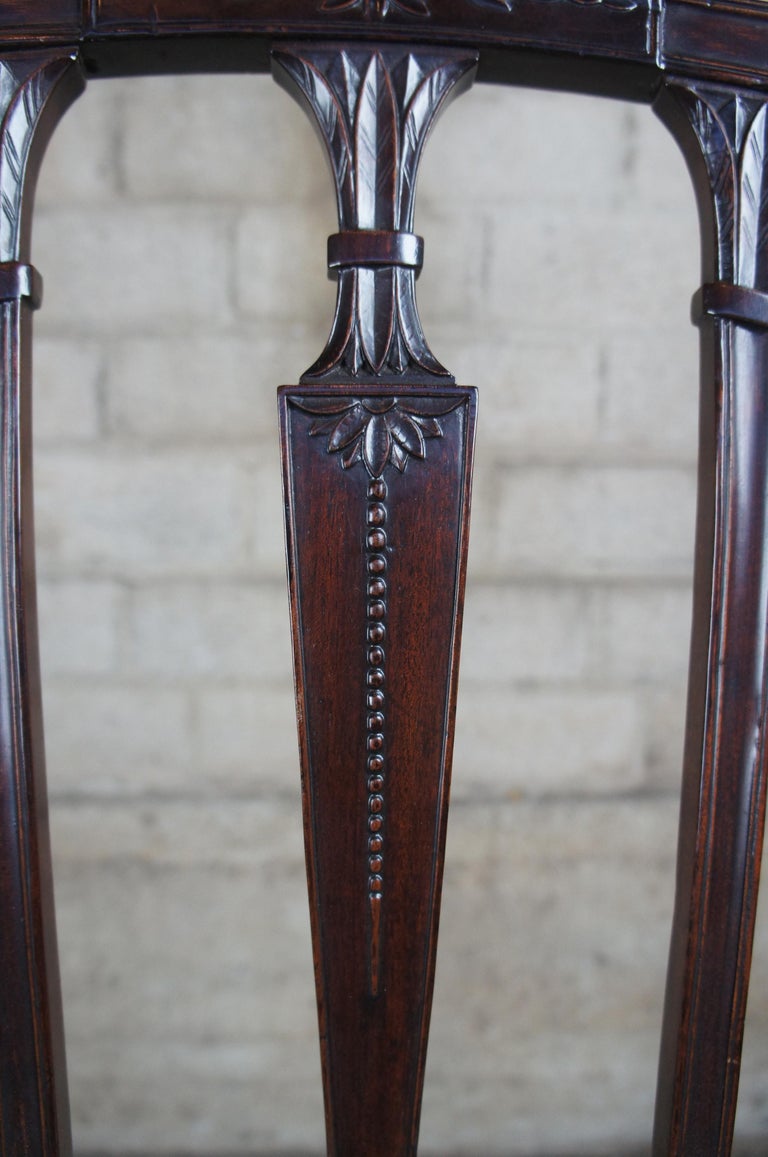 Sheraton Mahogany Dining Side Chair with Scalamandre Fabric Hepplewhite ...