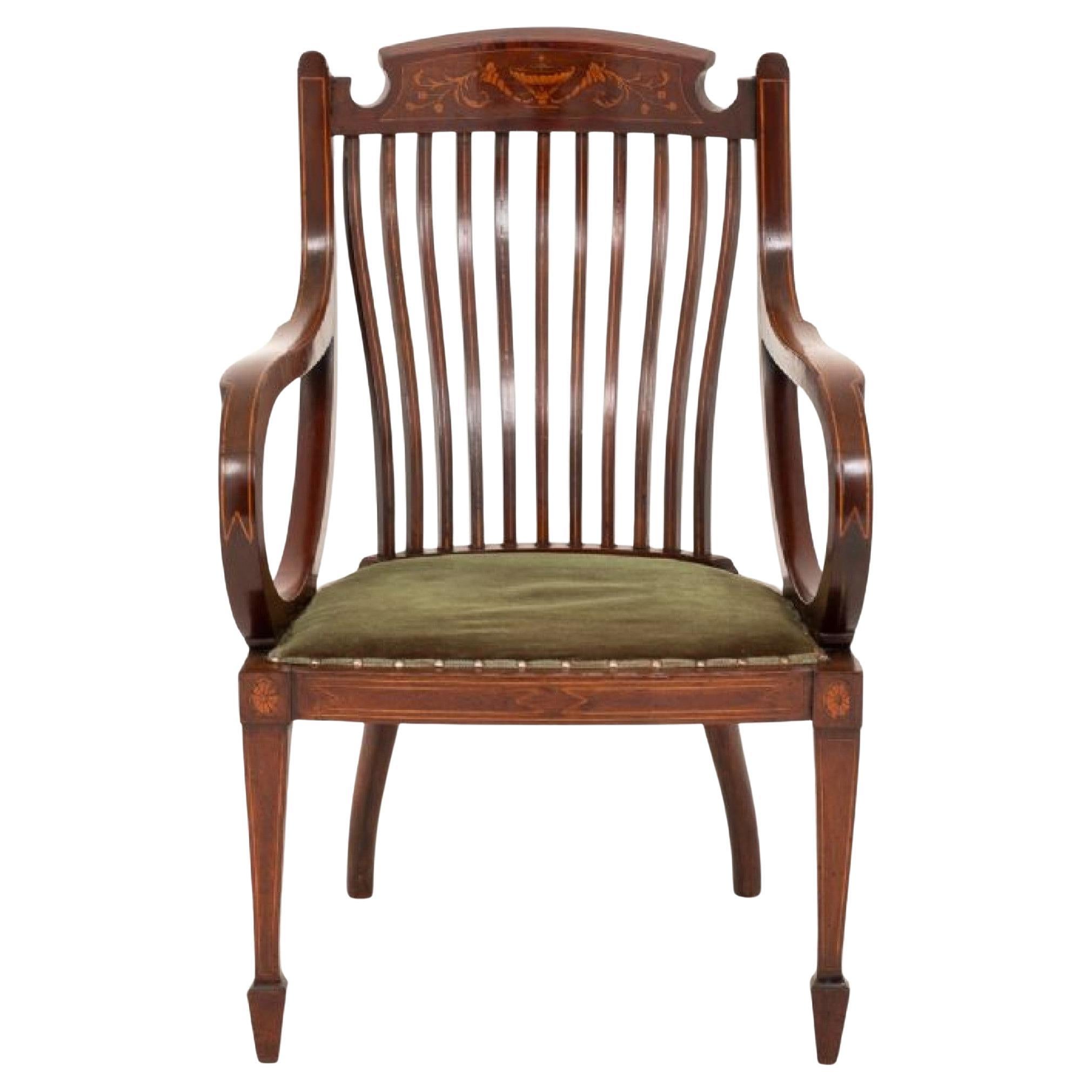 Antique Sheraton Style Armchair For Sale at 1stDibs | antique style ...