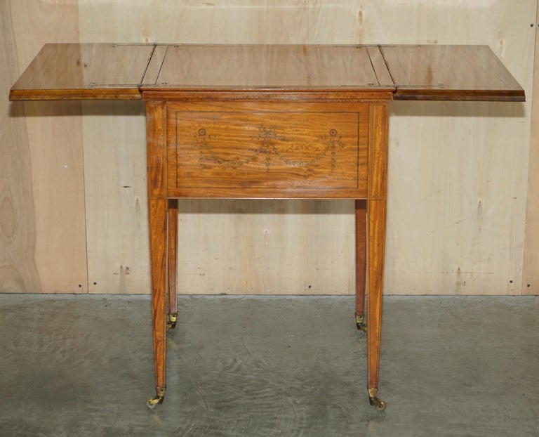 Antique Sheraton Revival Victorian Restored Maple and Co Elevette ...