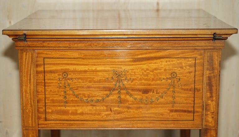 Antique Sheraton Revival Victorian Restored Maple and Co Elevette ...