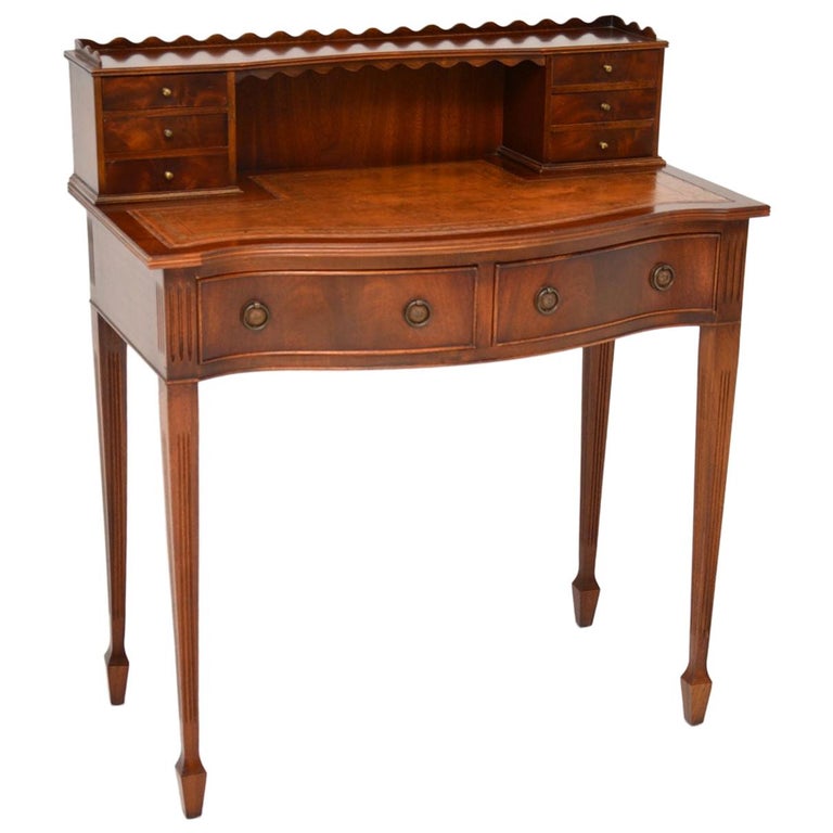 Antique Sheraton Style Mahogany Bonheur Du Jour Desk at 1stDibs