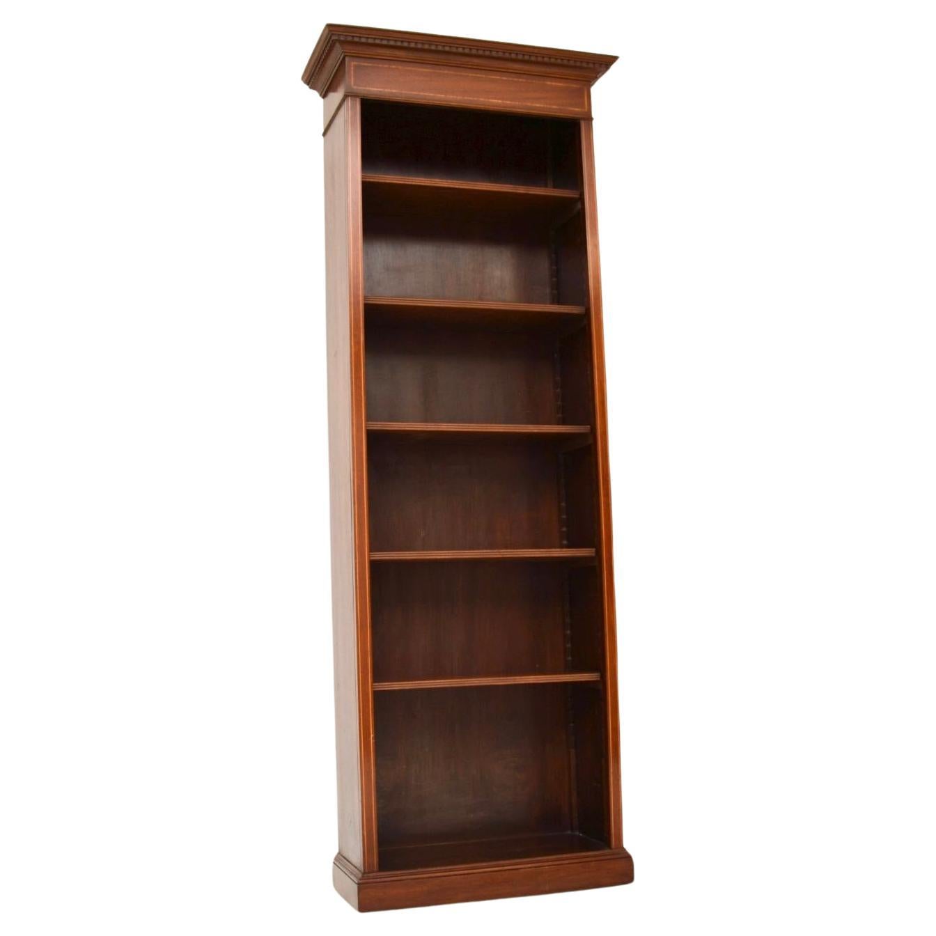 Antique Sheraton Style Open Bookcase For Sale at 1stDibs
