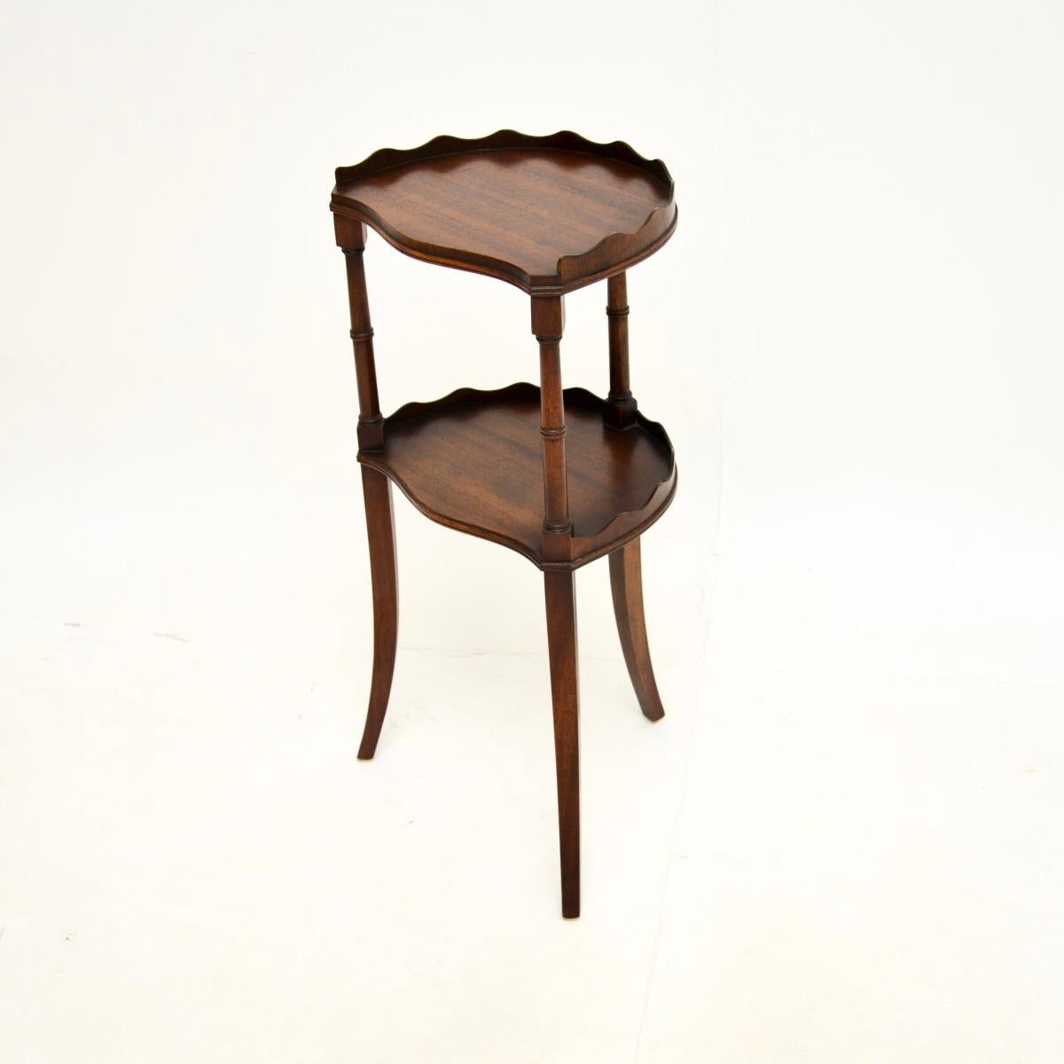 Antique Sheraton Style Two Tier Side Table at 1stDibs