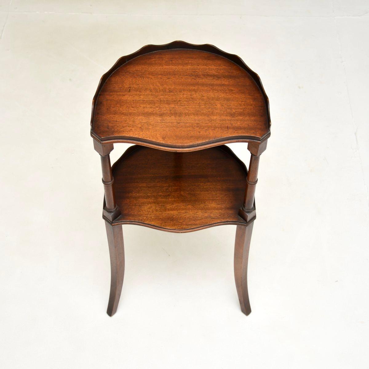 Antique Sheraton Style Two Tier Side Table at 1stDibs