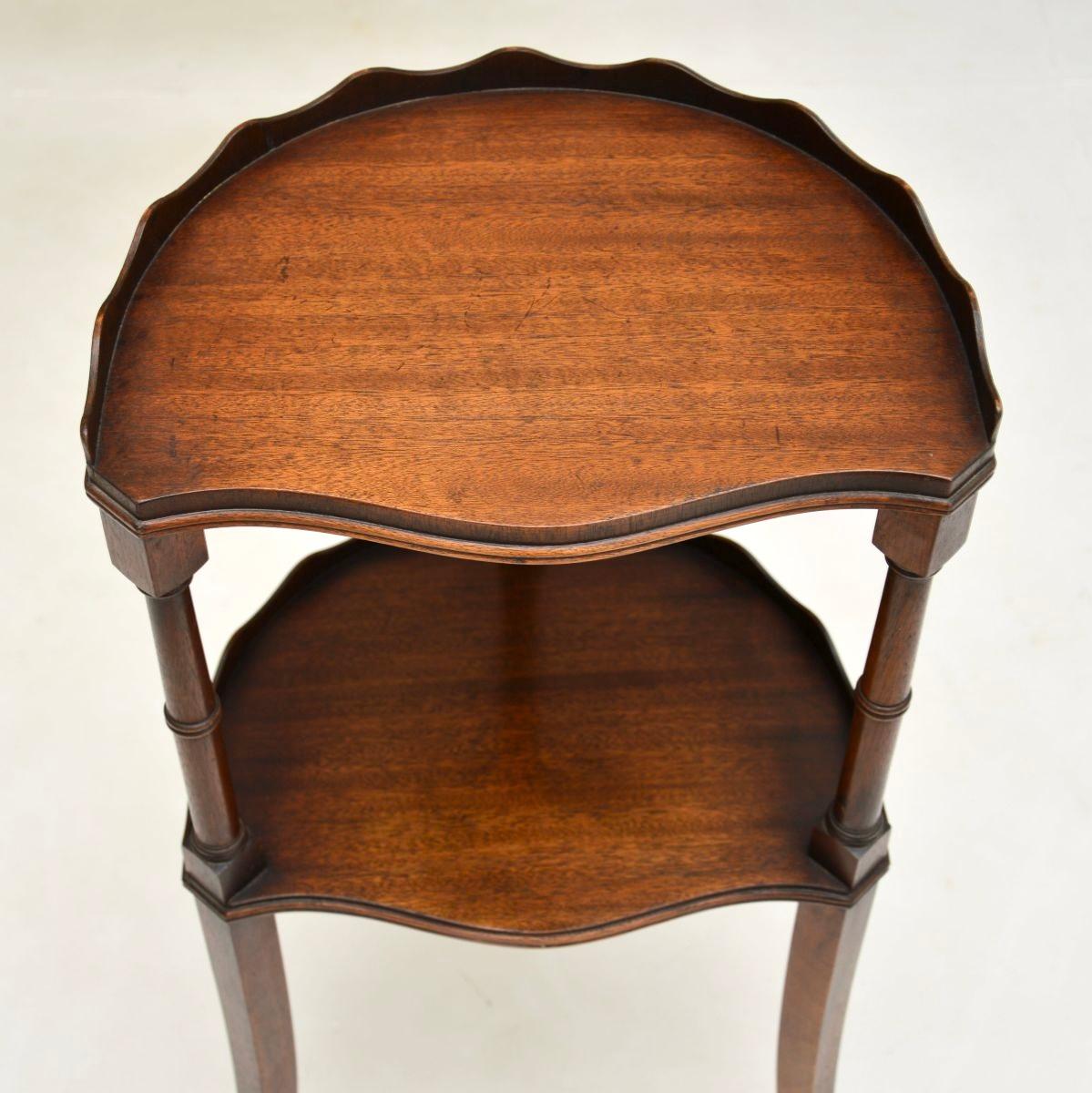 Antique Sheraton Style Two Tier Side Table at 1stDibs