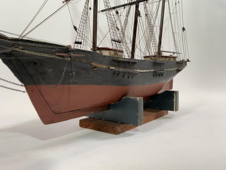 Antique Ship Model of American Bark For Sale at 1stDibs