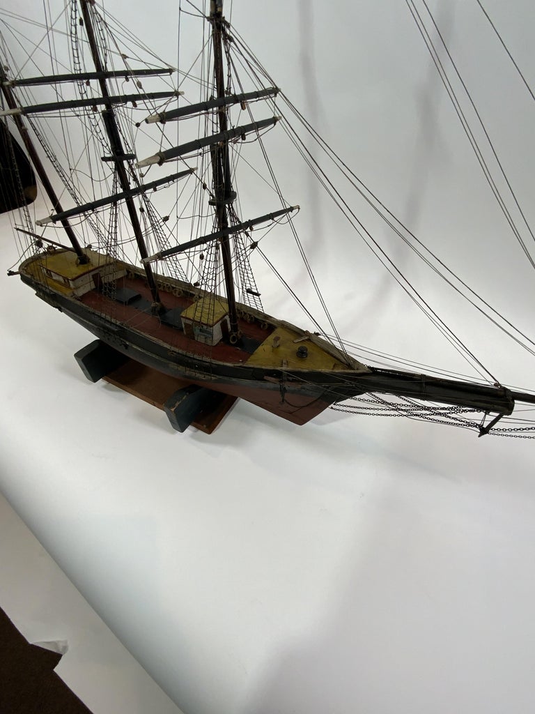 Antique Ship Model of American Bark For Sale at 1stDibs