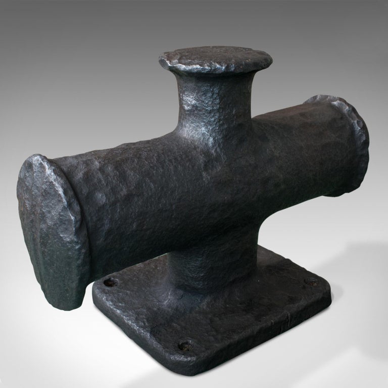 Antique Ships Mooring Bitt, Maritime Bollard, Iron Capstan Victorian ...
