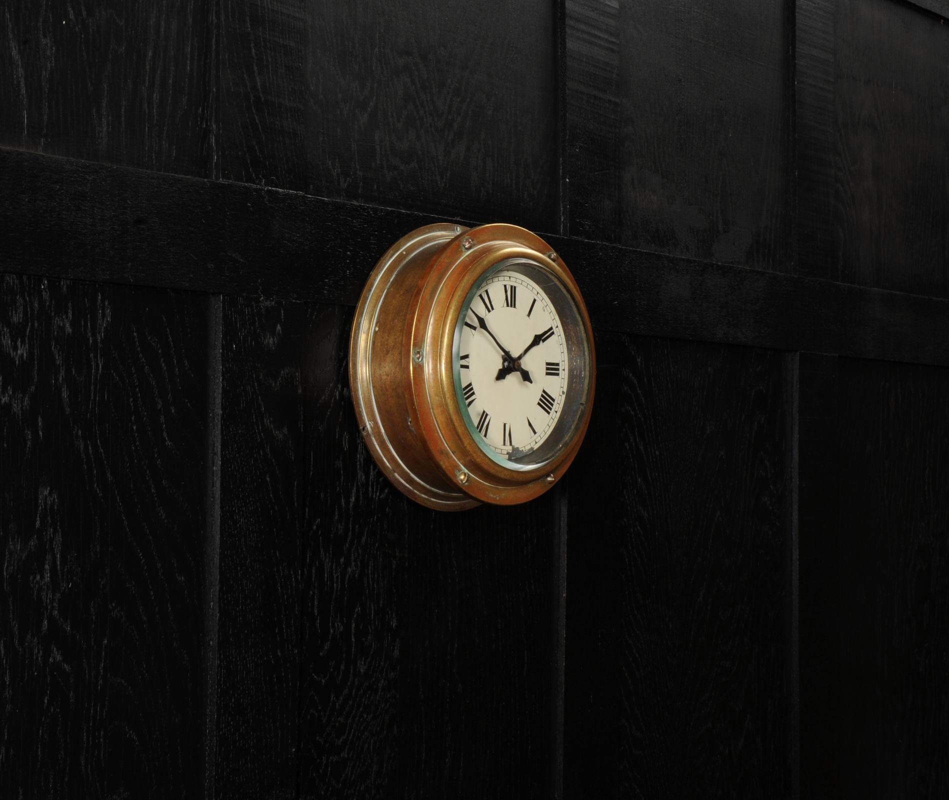 Antique Ships Yacht Marine Heavy Bronze Bulkhead Wall Clock Fully ...