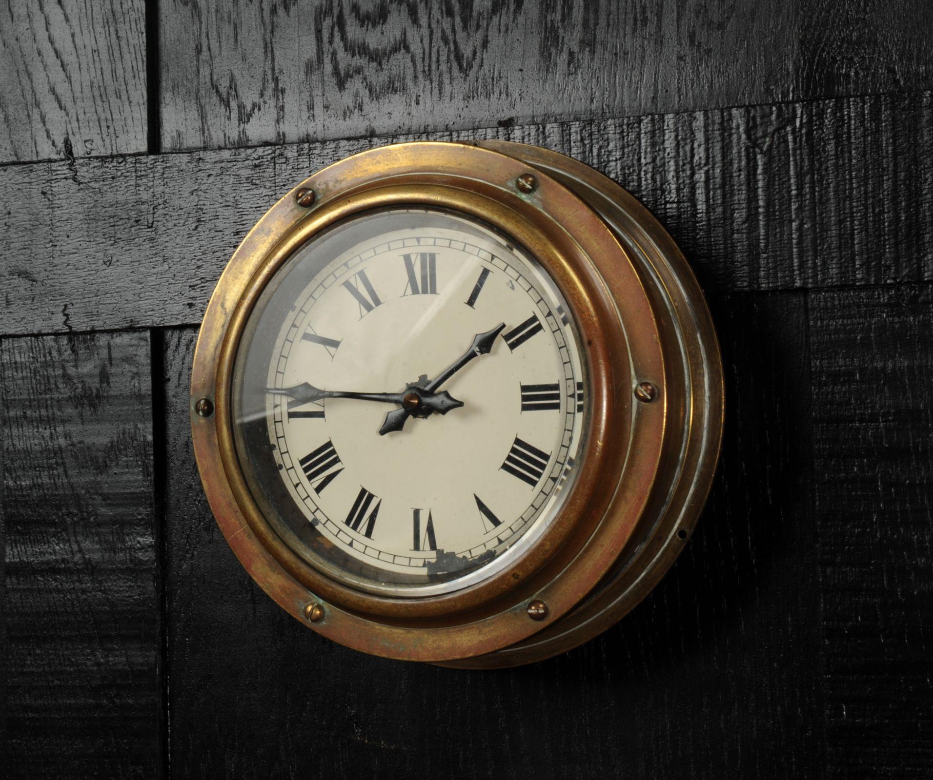 Antique Ships Yacht Marine Heavy Bronze Bulkhead Wall Clock Fully ...