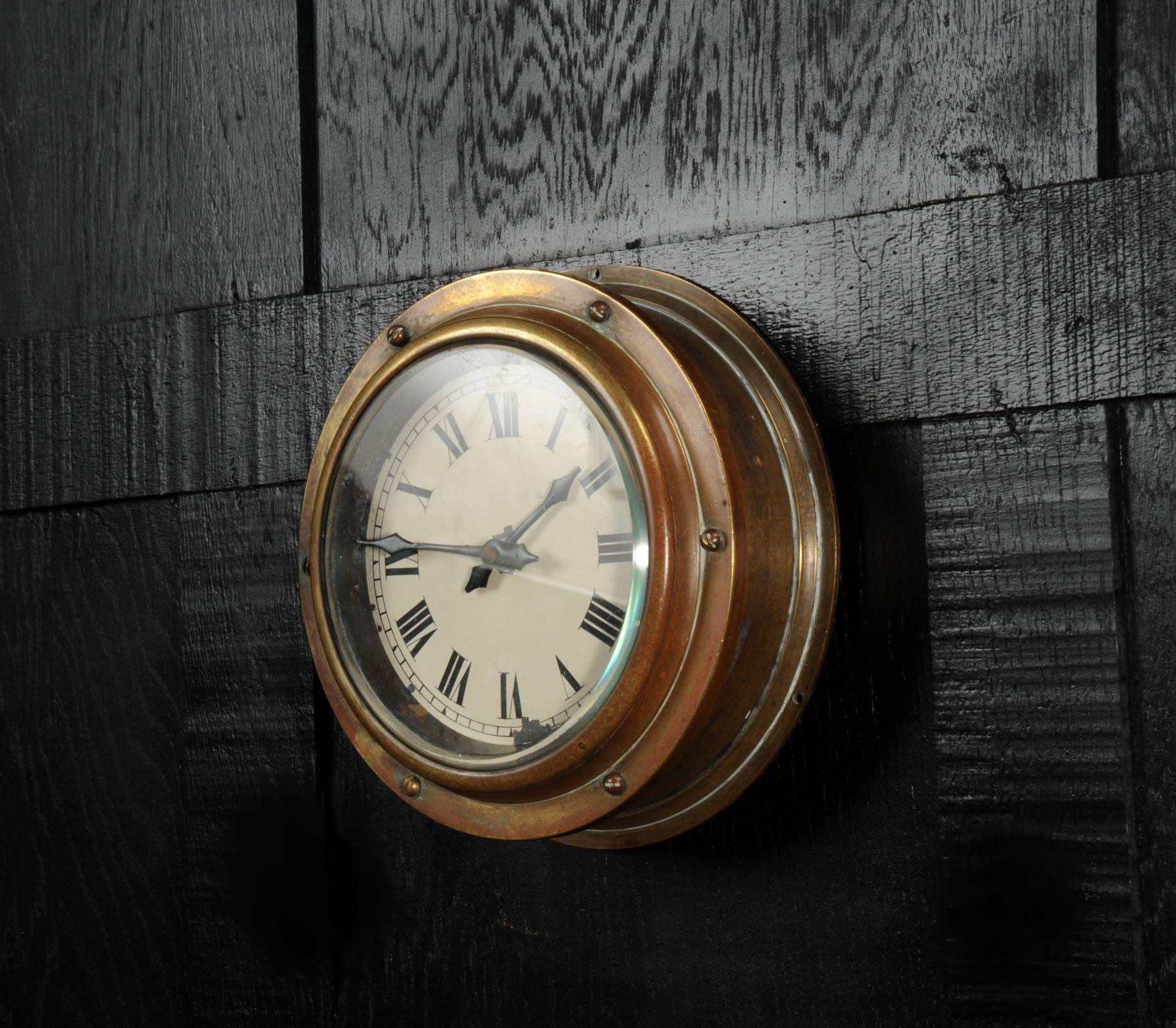 Antique Ships Yacht Marine Heavy Bronze Bulkhead Wall Clock Fully ...