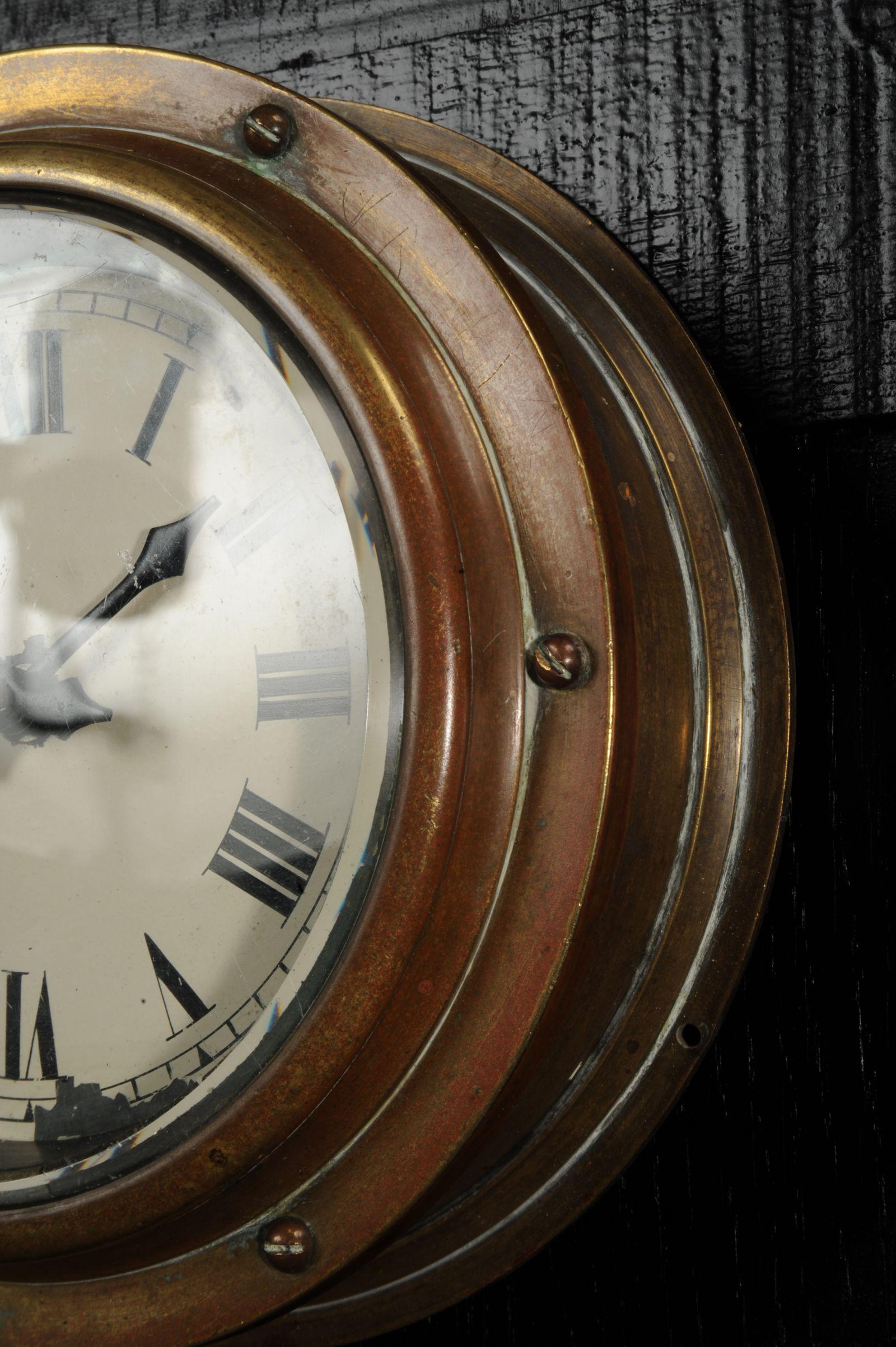 Antique Ships Yacht Marine Heavy Bronze Bulkhead Wall Clock Fully ...