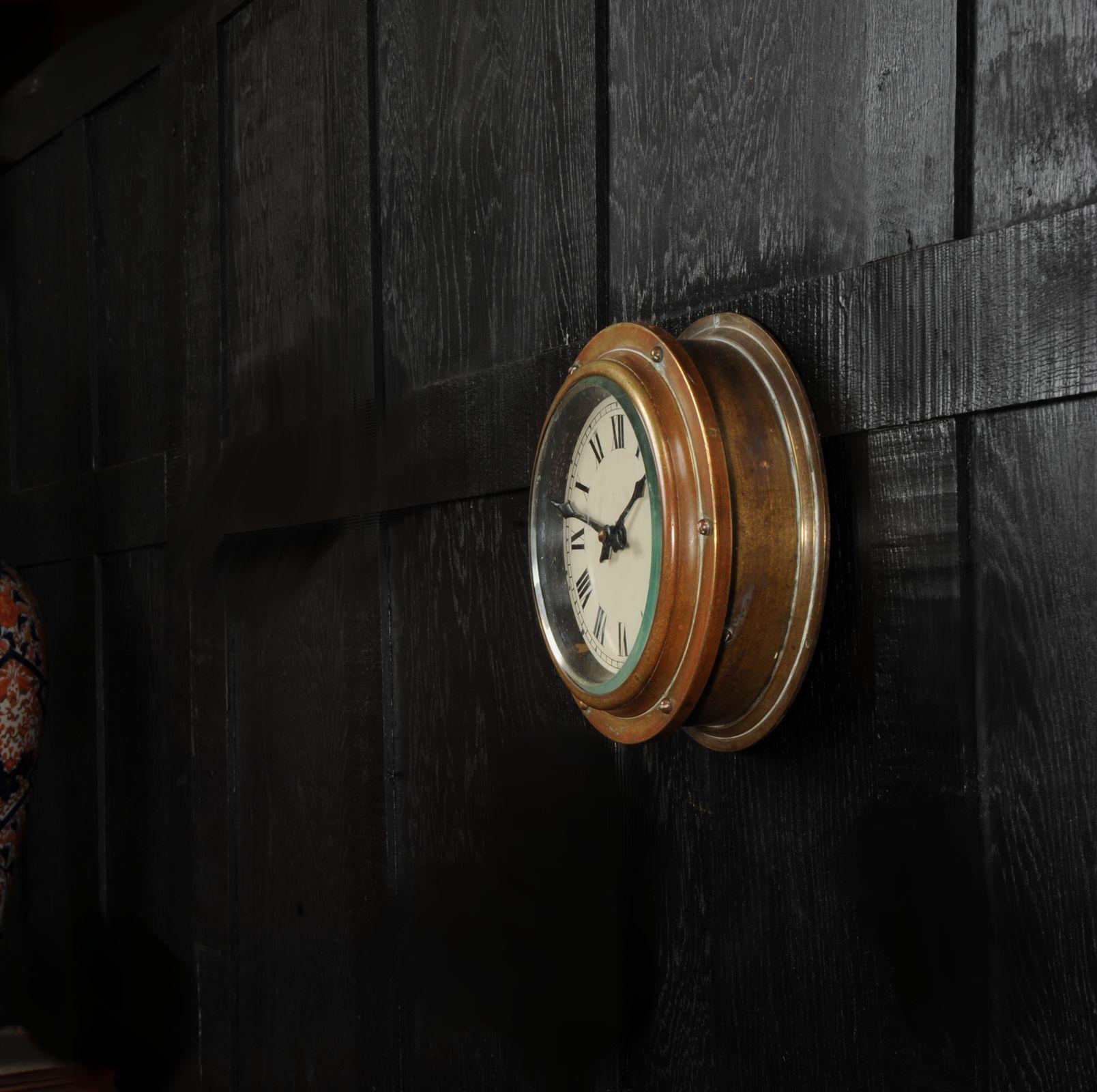 Antique Ships Yacht Marine Heavy Bronze Bulkhead Wall Clock Fully ...