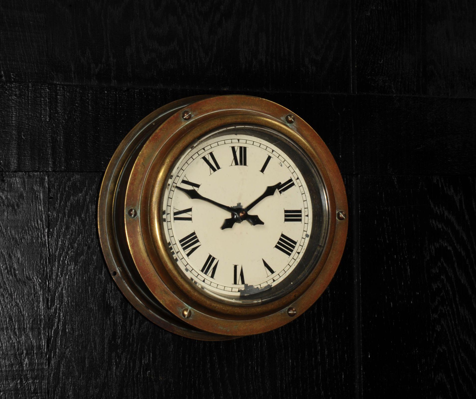 Antique Ships Yacht Marine Heavy Bronze Bulkhead Wall Clock Fully ...