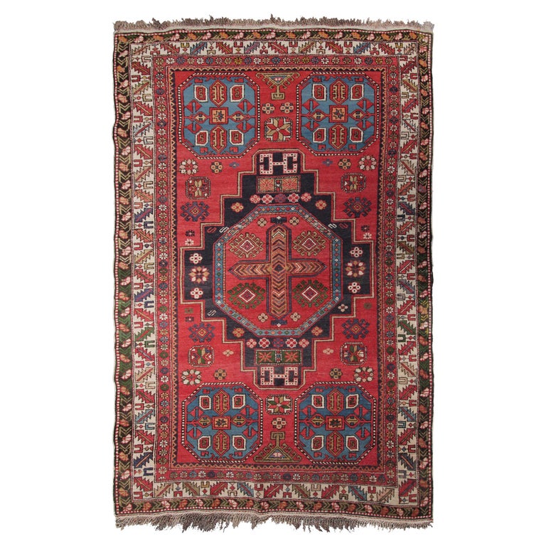 Antique Shirvan Caucasian Rug Caucasian Shirvan Rug Geometric Rug ...