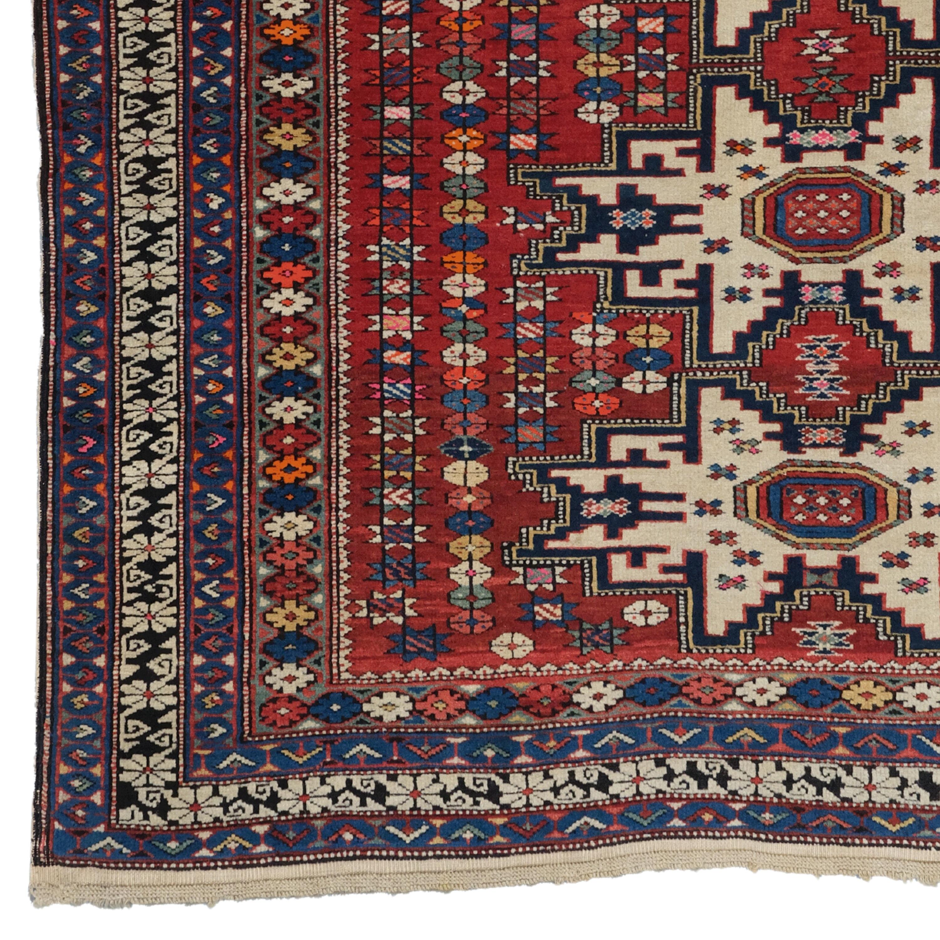 Antique Shirvan Lezgi Rug - 19th Century Caucasian Shirvan Rug, Antique ...