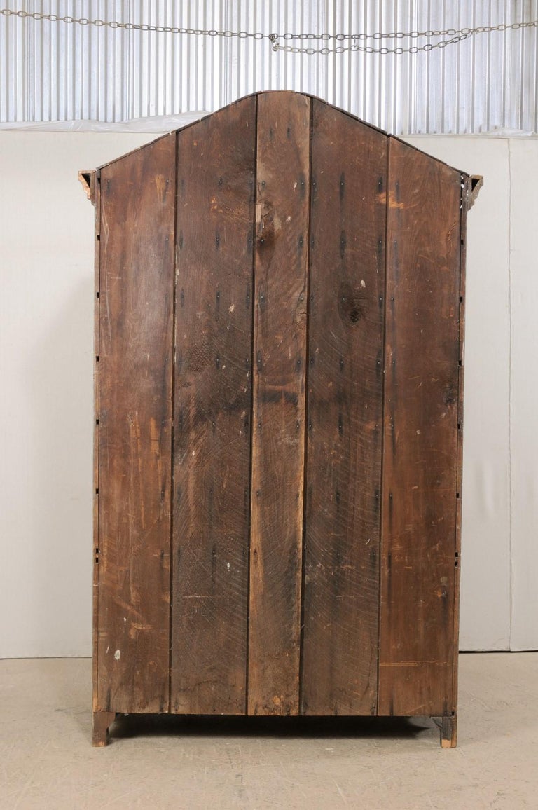 Antique Shop Cabinet w/Overhanging Canopy Bonnet Top- A Great Statement ...