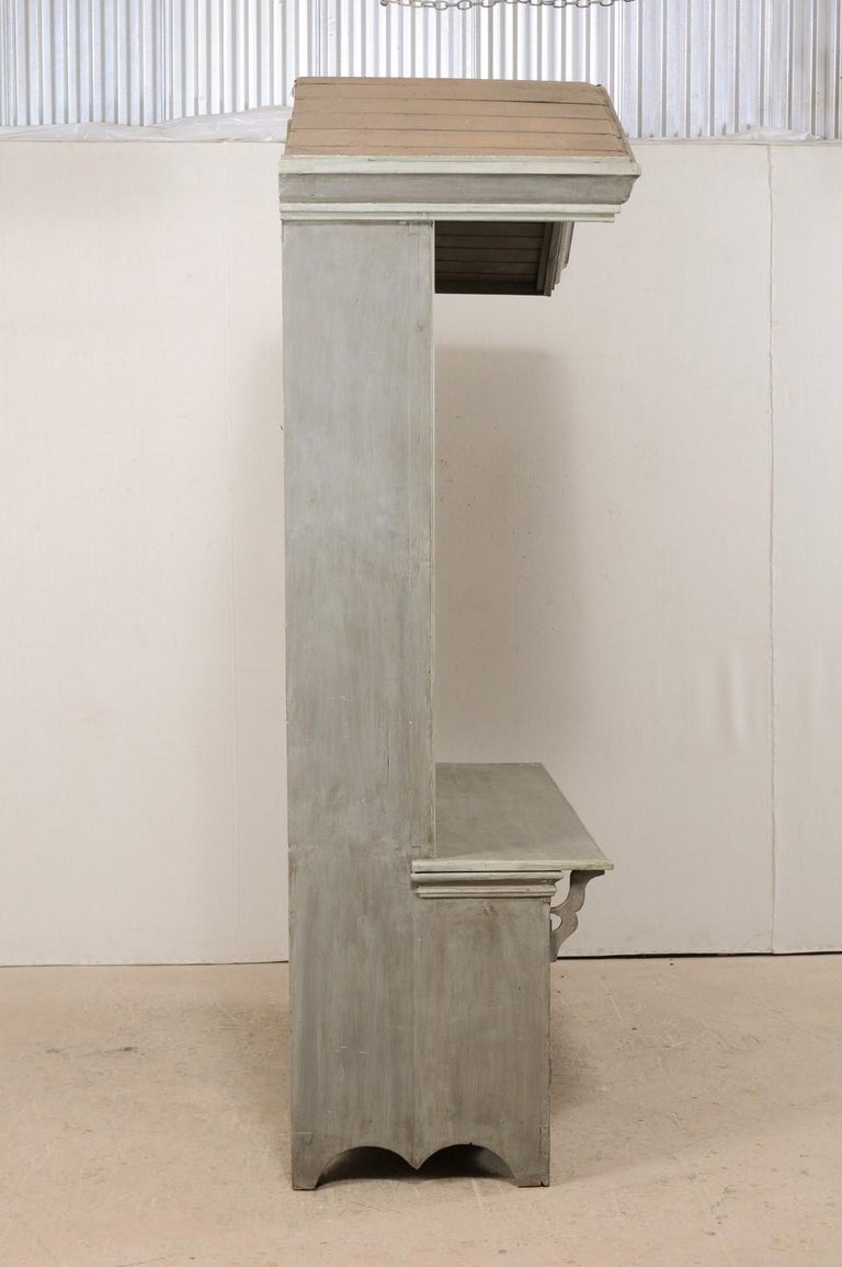 Antique Shop Cabinet w/Overhanging Canopy Bonnet Top- A Great Statement ...