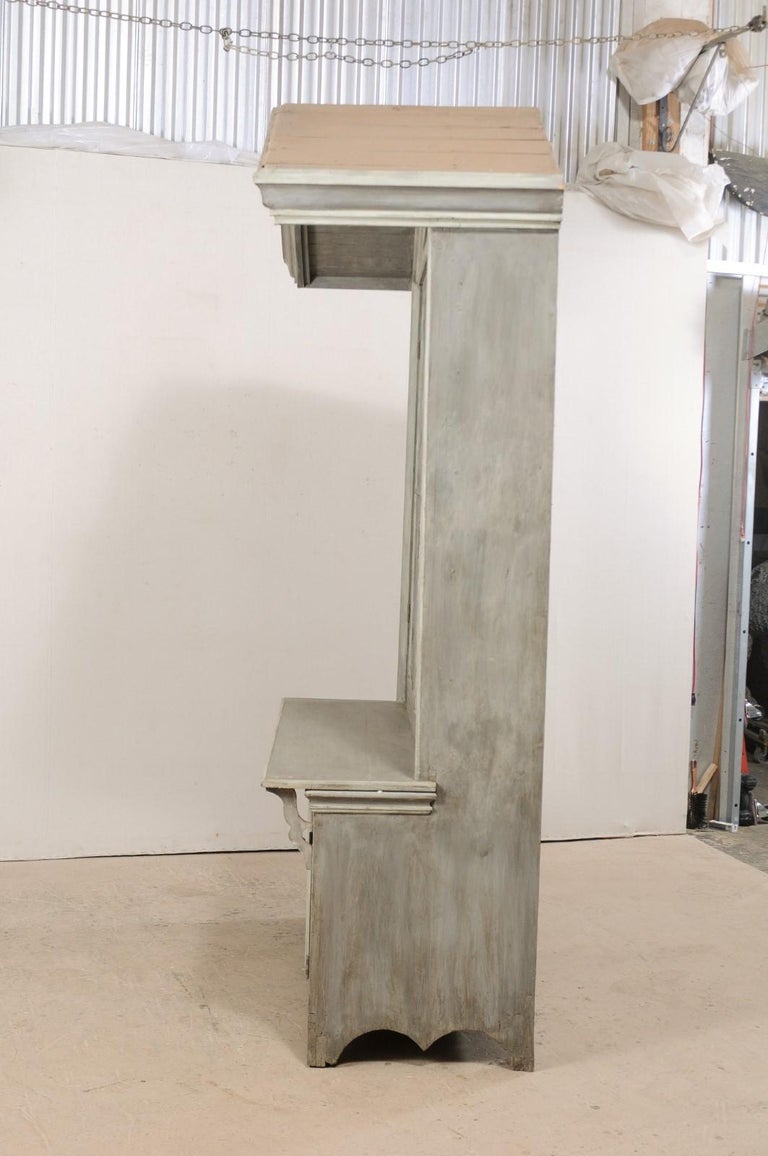 Antique Shop Cabinet w/Overhanging Canopy Bonnet Top- A Great Statement ...