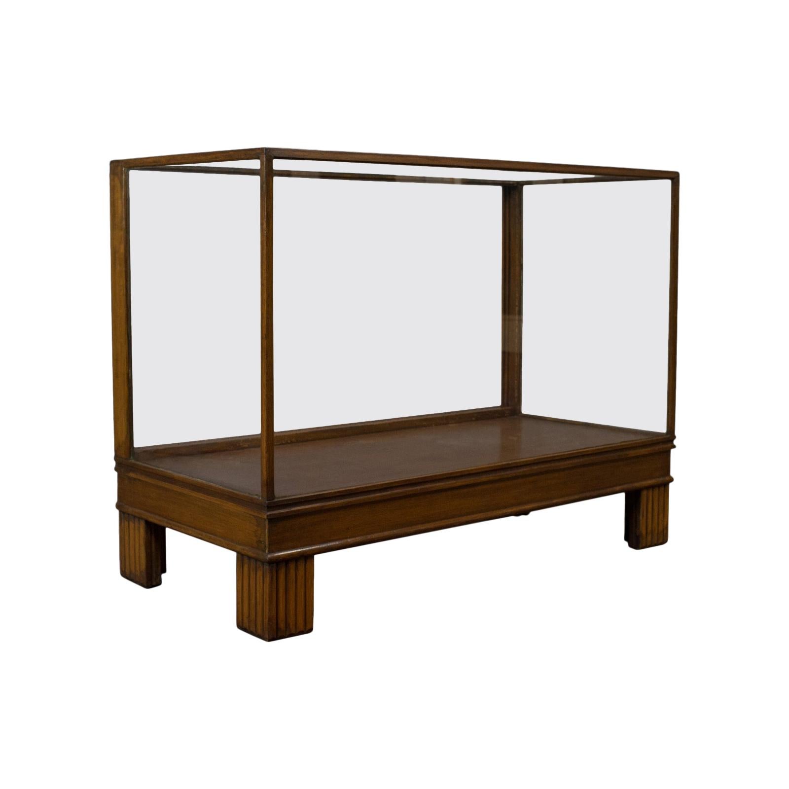 Antique Shop Display Cabinet, English, Art Deco Oak Showcase, Shop ...