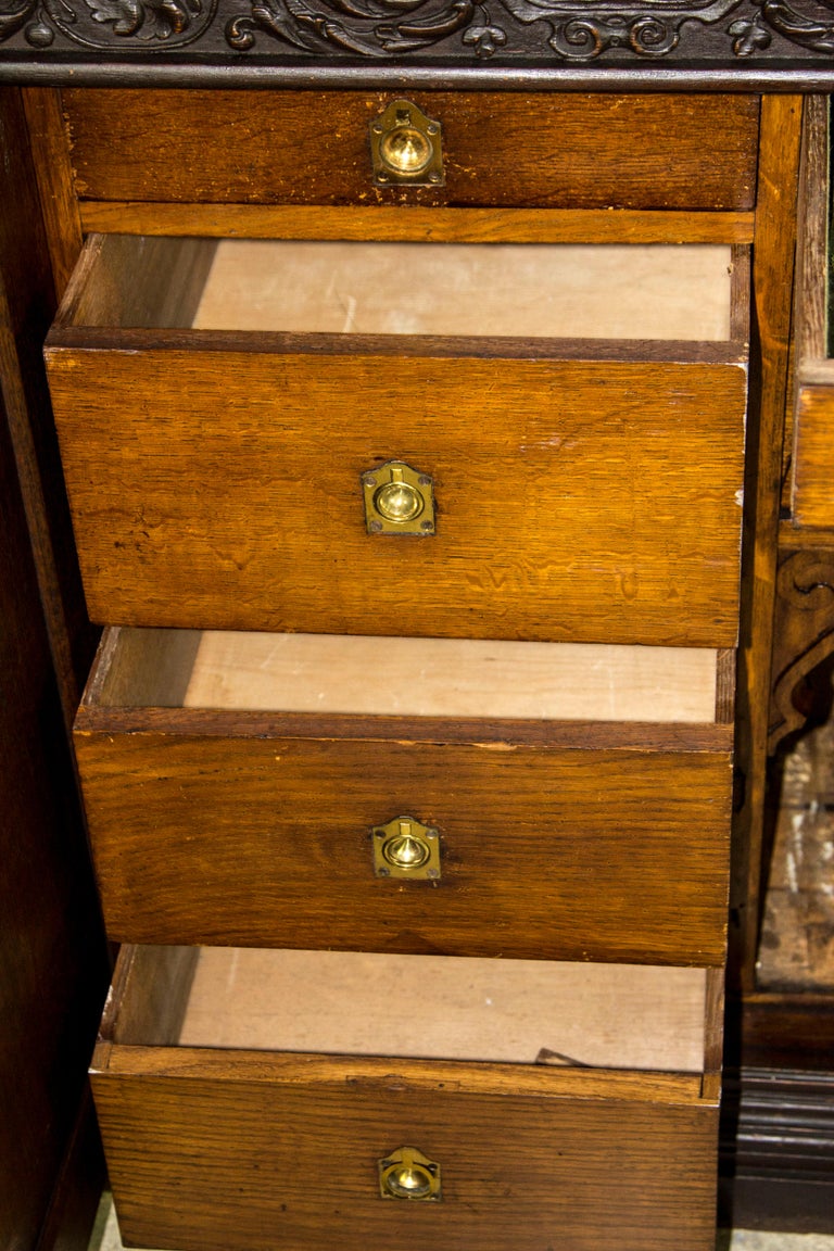 Antique Sideboard, Buffet, Victorian Sideboard, Carved Oak, Scotland ...