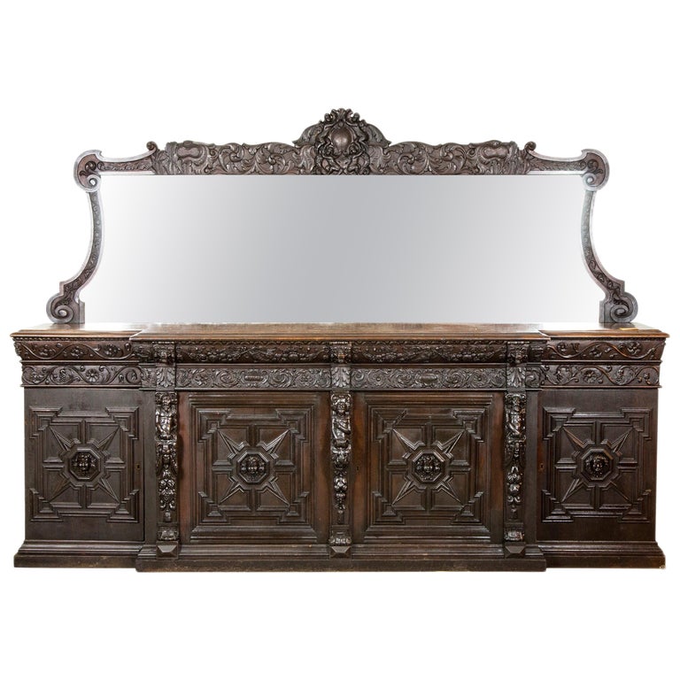 Antique Sideboard, Buffet, Victorian Sideboard, Carved Oak, Scotland ...